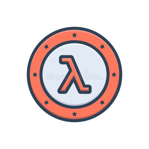 Color Illustration Icon For Gamma Sign And Math Stock Illustration Color Illustration Icon For Gamma Sign And Math Stock Illustration