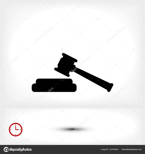 Hammer judge icon Stock Vector by ©SimVA 153785464