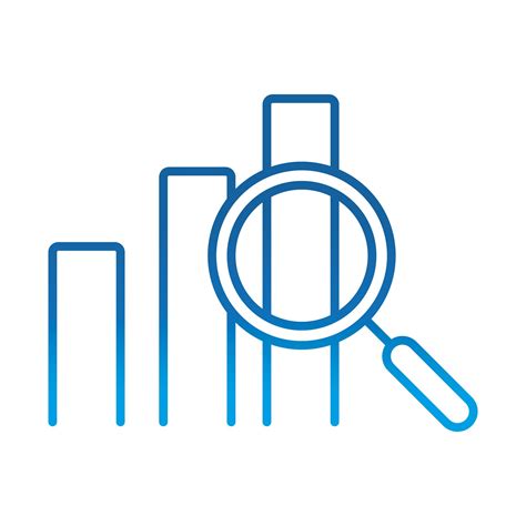 Data Analysis Statistics Profit Finance Economy Magnifier Gradient Blue