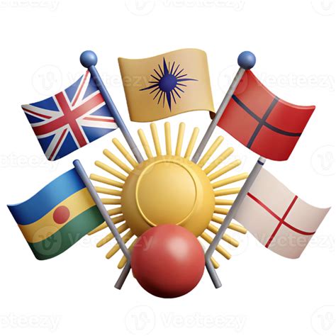 International Unity Symbol With Flags And Sun 52558638 Png