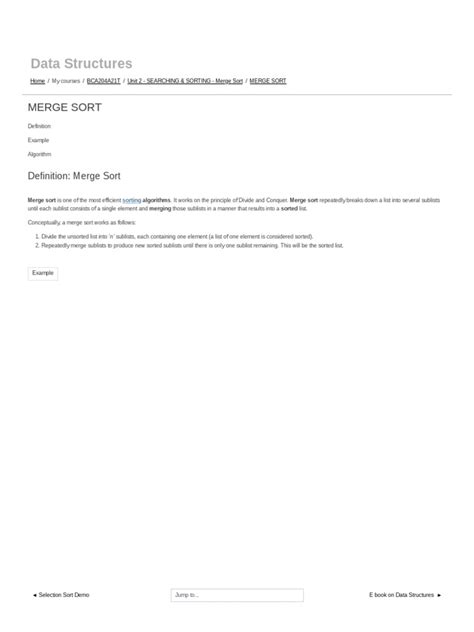 data structures merge sort pdf computer data algorithms and data