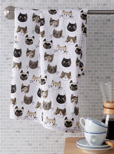 Tiny Kitten Tea Towel Danica Kitchen Linens Home Essentials Simons Tea Towels Kitchen