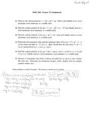 Classify Critical Points & Extrema in Multivariable Functions | Course Hero