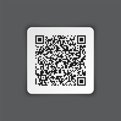 Premium Vector Realistic Qr Code Sticker On Gray Background Identification Tracking Code