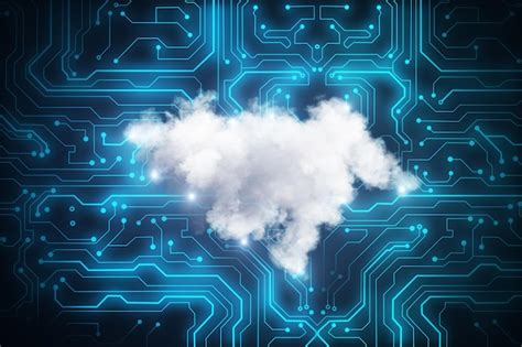premium photo abstract cloud computing circuit background 3d rendering