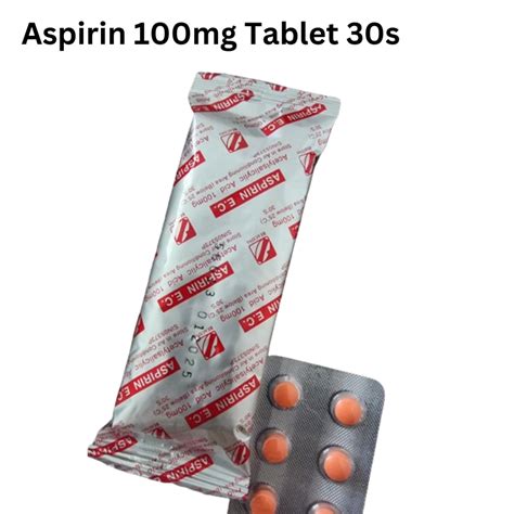 Aspirin 100mg Enteric Coated Tablets 30s For Fever And Headache Relief