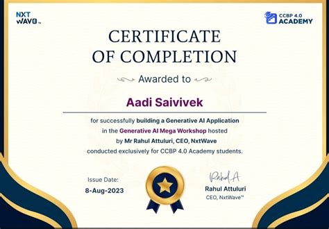 Aadi Saivivek On Linkedin Application Rahulattulurisir Nextwave