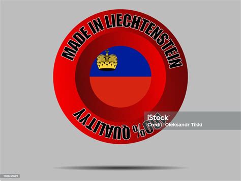 리히텐슈타인 국기 내부 만든 버튼 배경에 격리됩니다 원래 색상과 비율 크리에이티브 벡터 일러스트레이션 국가 집합 브랜드 로고 웹 국가 지리적 지역에 대한 스톡 벡터 아트 및