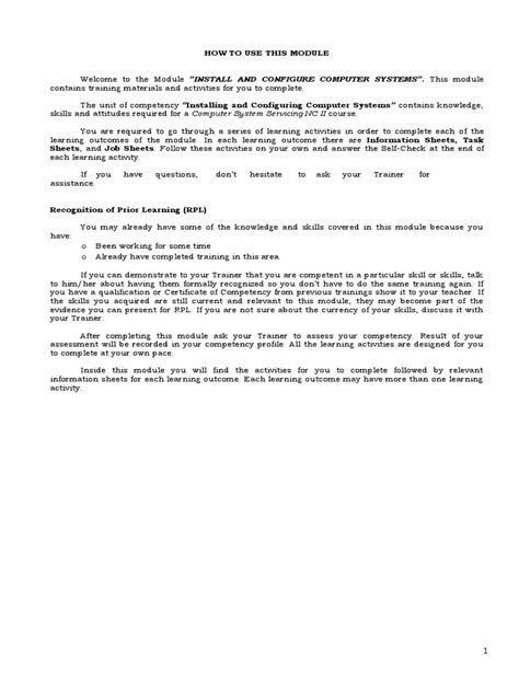 1 Install And Configure Computer Systems Pdf Bios Personal Computers