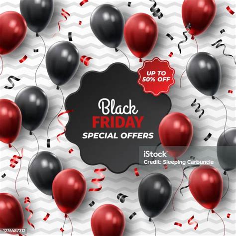 블랙 프라이데이 세일 포스터와 흑백 배경에 빛나는 풍선 포스터 포스터 배너 전단지 카드에 대한 범용 벡터 배경 벡터 일러스트레이션 11월에 대한 스톡 벡터 아트 및 기타
