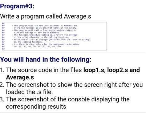 Program Write A Program Called Average S You Will Chegg