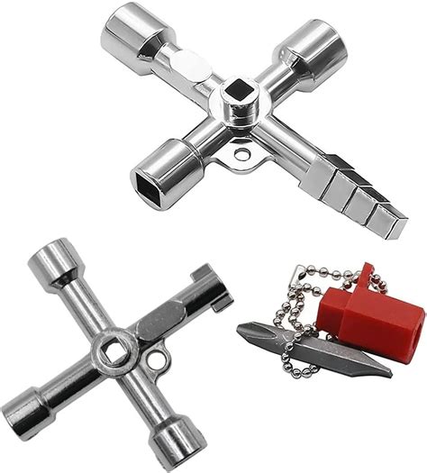 Knipex Tools 00 11 01 Twin Key Universal Schaltschrank Schlüssel Chrom