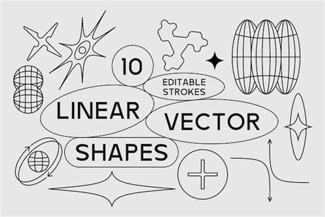 Premium Vector Universal Trendy Geometric Linear Shapes Set