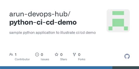 Github Arun Devops Hub Python Ci Cd Demo Sample Python Application To Illustrate Ci Cd Demo