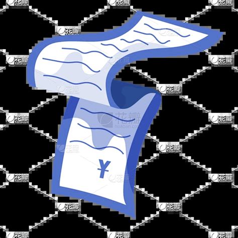 手绘 金融主题素材贴纸 账单素材 花瓣网