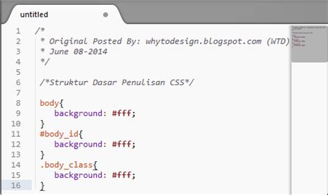 Whytodesign Blogspot Com Struktur Dasar Penulisan Css