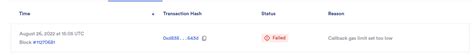 Solidity Keepers With Vrf Error Callback Gas Limit Set Too Low Error