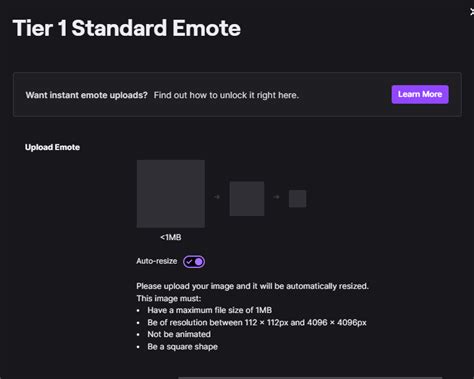 cant upload emote r twitch