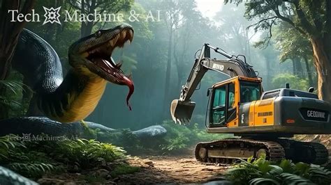 💥danger warning💥giant python swallows heavy excavator youtube