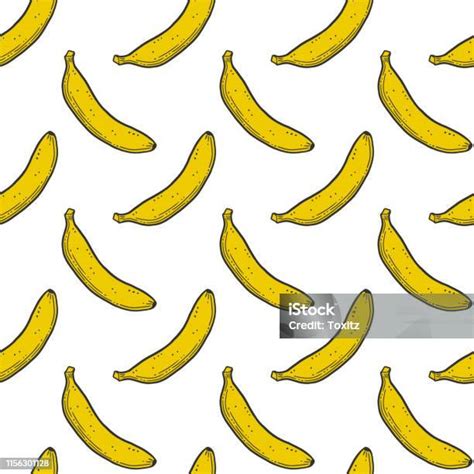 달콤한 잘 익은 바나나 낙서 및 스케치 스타일의 벡터 개념입니다 티셔츠 엽서에 인쇄하기 위한 손으로 그린 일러스트레이션 T 셔츠에 대한 스톡 벡터 아트 및 기타 이미지