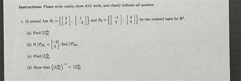 solved instructions please write neatly show all work and