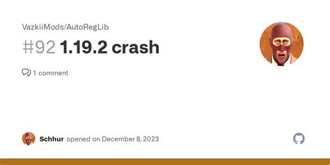 1192 Crash · Issue 92 · Vazkiimodsautoreglib · Github
