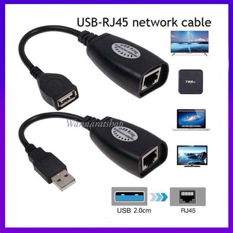 Usb Utp Extender Adapter Over Single Rj45 Ethernet Cat5e 6 Cable Up