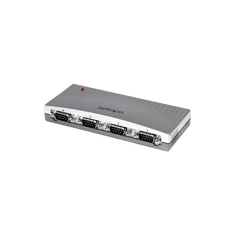 Startech 4 Port Usb To Rs232 Serial Db9 Adapter Hub Image 1