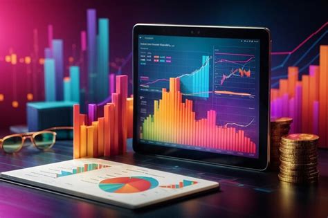 Premium Photo 3d Financial Report Chart Data Analysis And Web