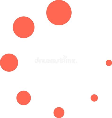 Coral Circles Of Different Sizes Are Rotating Forming A Loading Icon