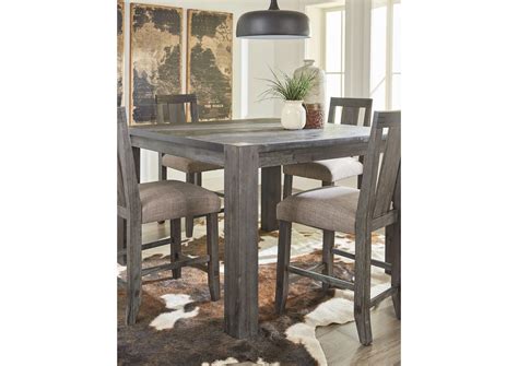 Meadow Solid Wood Square Counter Table In Graphite