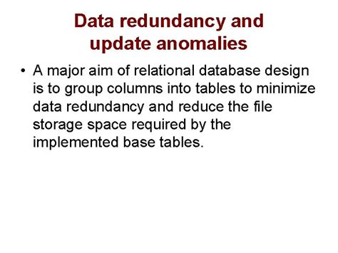 Normalization Overview Earliest Formalized Database Design Technique And