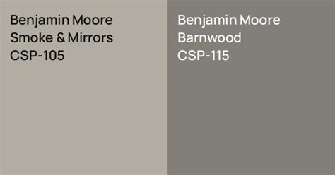 Benjamin Moore Smoke And Mirrors Vs Benjamin Moore Barnwood Comparison