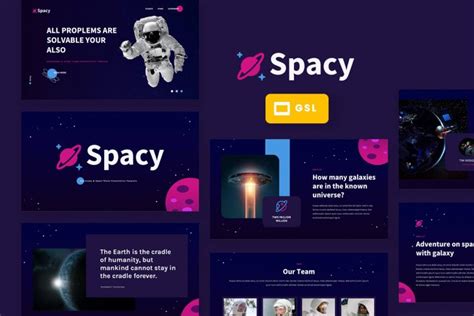 Spacy Astronomy Space Theme Google Slides Template By Masdika In Google Slides