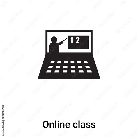 Online Class Icon Vector Isolated On White Background Logo Concept Of