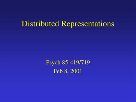 Ppt Distributed Representations Powerpoint Presentation Free