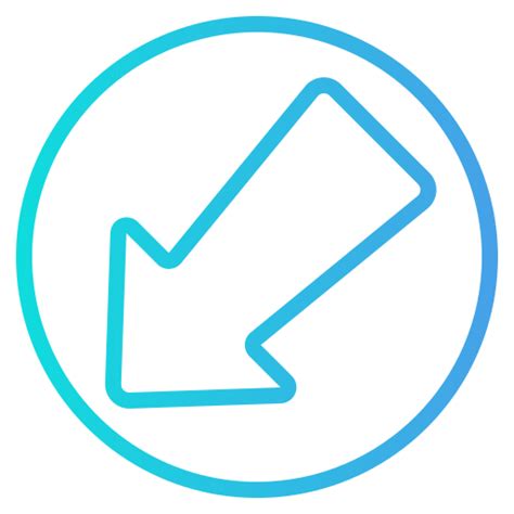 Down Left Arrow Generic Gradient Icon