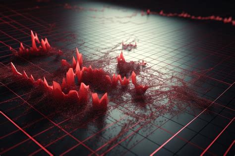 Premium Photo A Red Graph With A Heart On It