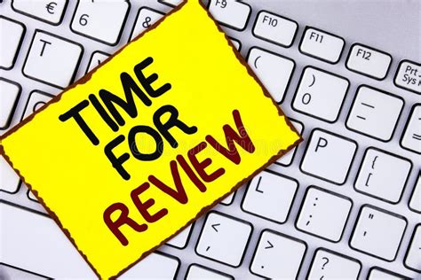 Handwriting Text Time For Review Concept Meaning Giving Feedback