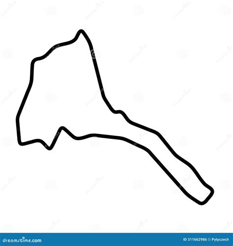 Eritrea Simplified Vector Map 311742872