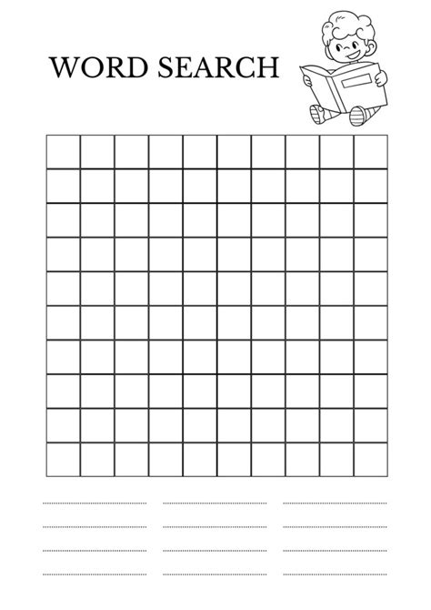 Free Printable Blank Word Search Templates PDF Included Printables Hub
