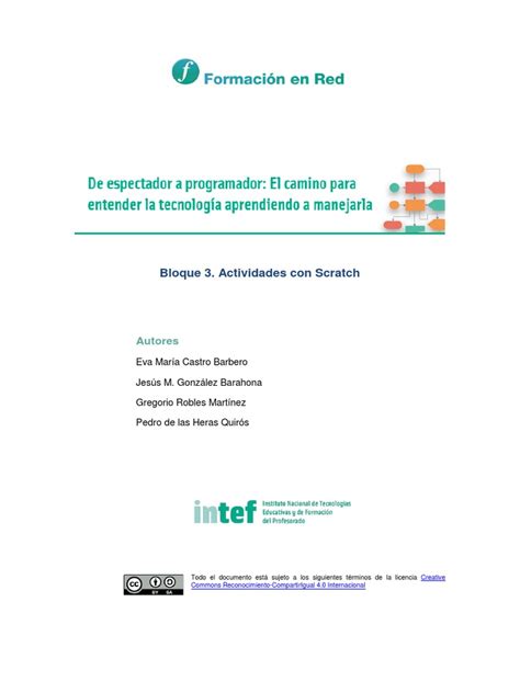 Programacion Ejercicios Scratch Sencillos Pdf Scratch Lenguaje De Programación Maestros