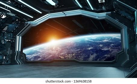 Window View Planet Earth Space Station Stock Illustration 754757575 | Shutterstock