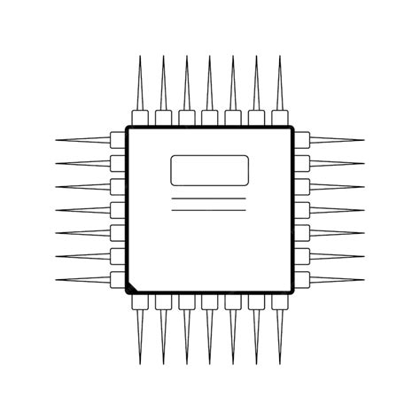 Premium Vector Vector Illustration Of Linear Microcircuit