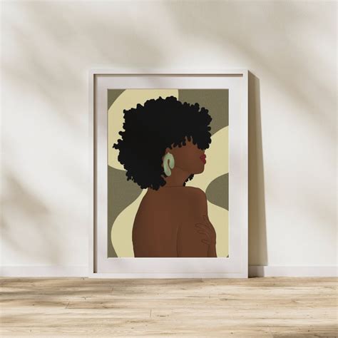 Natural Hair Instant Download Boho Wall Art African American Art