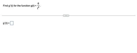 Solved Find G T For The Function G T T G T Chegg Com