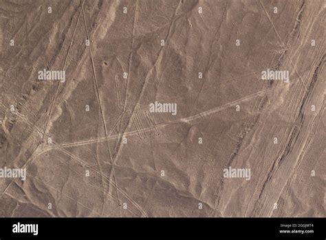 Aerial View Of Geoglyphs Near Nazca Famous Nazca Lines Peru In The
