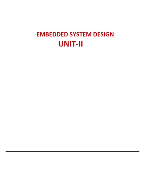 Embedded Systems Unit 2 Pdf Random Access Memory Microcontroller