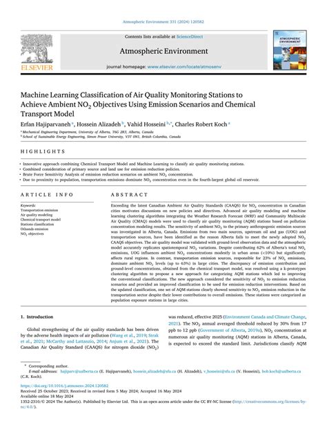 Pdf Machine Learning Classification Of Air Quality Monitoring