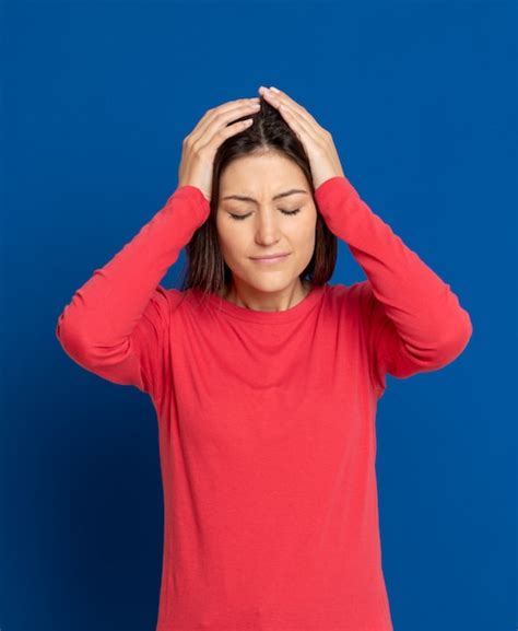 Premium Photo Attractive Brunette Girl In Studio